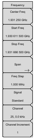 Freq (Frequency) Menu